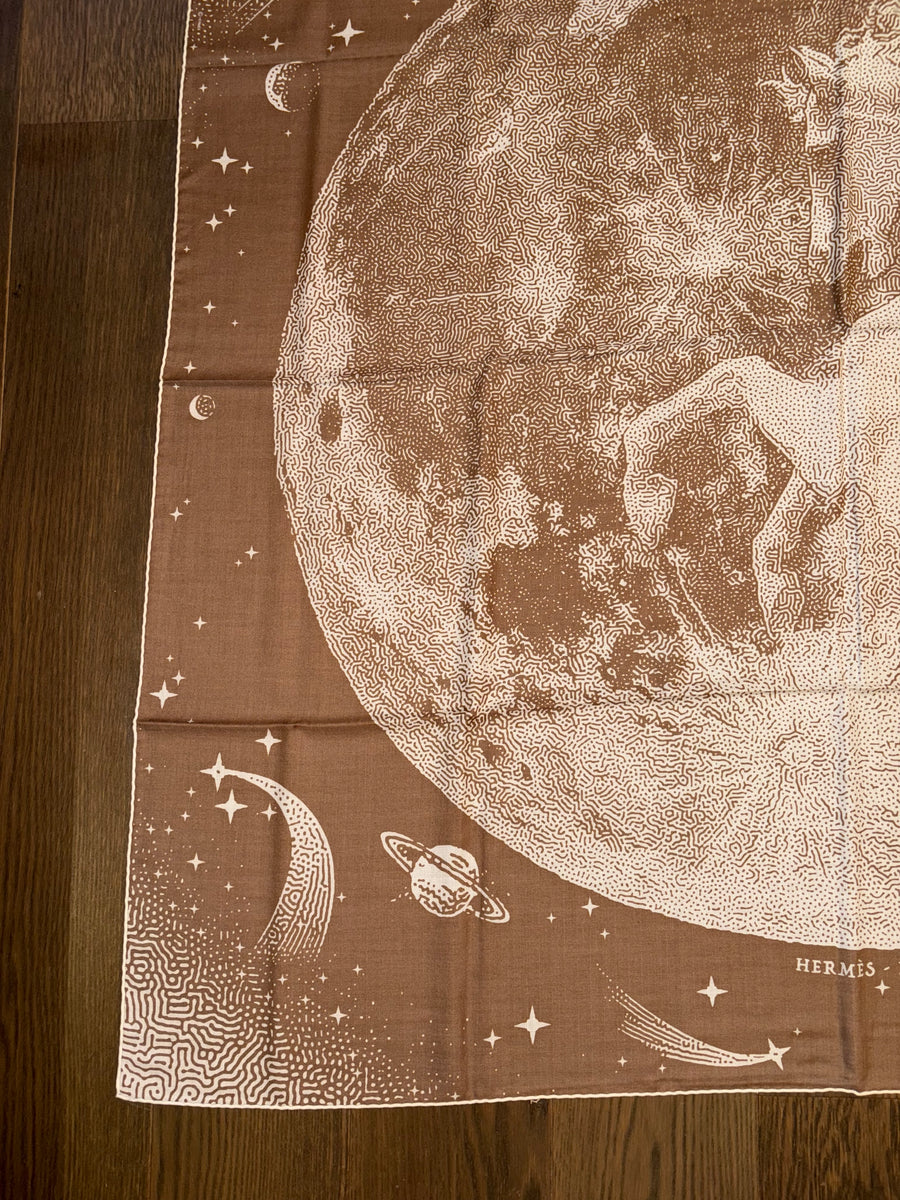 HERMES Cashmere/Silk Shawl “Clair de Lune” by Dimitri Rybaltchenko 140 ...